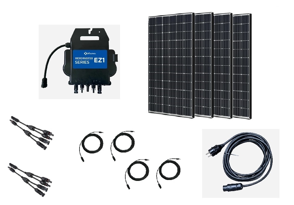 840 Watt 230V Plug & Play Zonnepanelen set met stekker - Set 840 Watt 230V Plug & Play Zonnepanelen set met stekker - Set